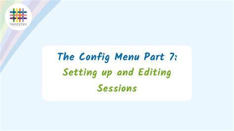 The Config Menu Sessions Youtube