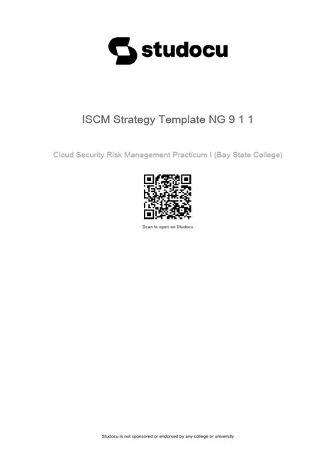 Iscm Strategy Template Ng 9 1 1 Pdf
