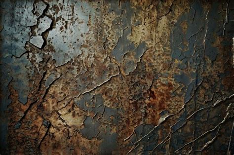 A Rusty Wall With Rust On It And A Rusted Surface Premium Ai Generated Image