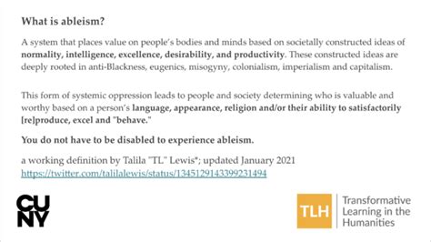 Resources For Practicing Anti Ableist Pedagogy Transformative