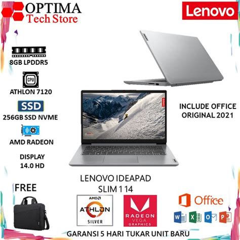 Jual Lenovo Ideapad Slim Athlon Ram Gb Gb Ssd Win Ohs Unit Only Kota