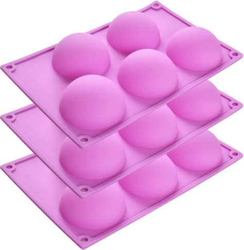 Newk 6 Holes Semi Sphere Silicone Mold 6 Packs 6 Cavity