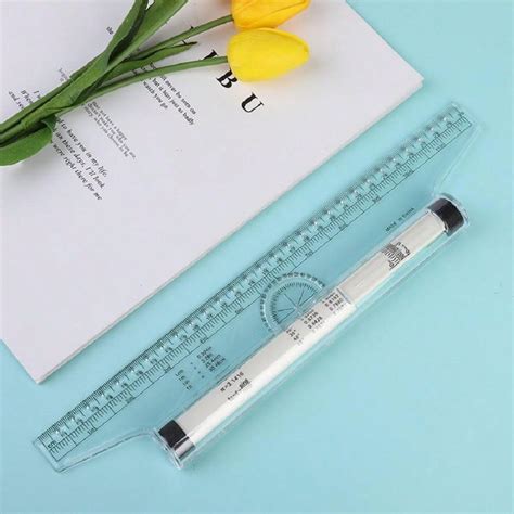 Multi Function Drawing Tool Roll Draw Ruler Metric Rolling Ruler Clear