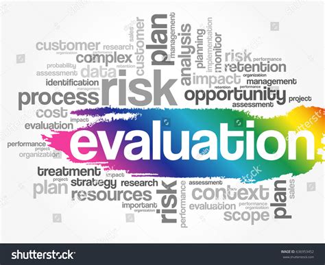 Evaluation Word Cloud Collage Business Concept Stock Vector Royalty