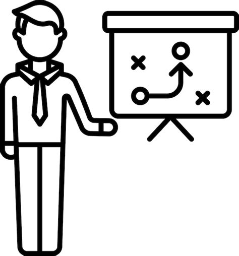 Premium Vector Business Analysis Outline Vector Illustration Icon