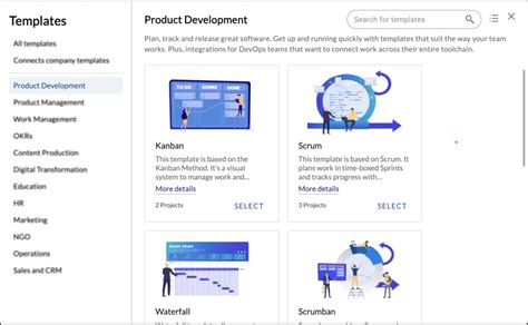 Product Development Templates And Related Menus Nimble Knowledge Base