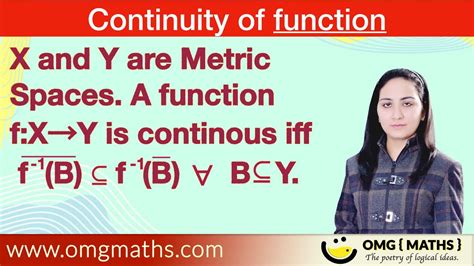 Continuity Of Function Theorem Metric Space Msc Bsc Real Analysis Youtube