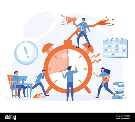 Time management, manager pressure at workplace. Office deadline. Stressed employees working ...
