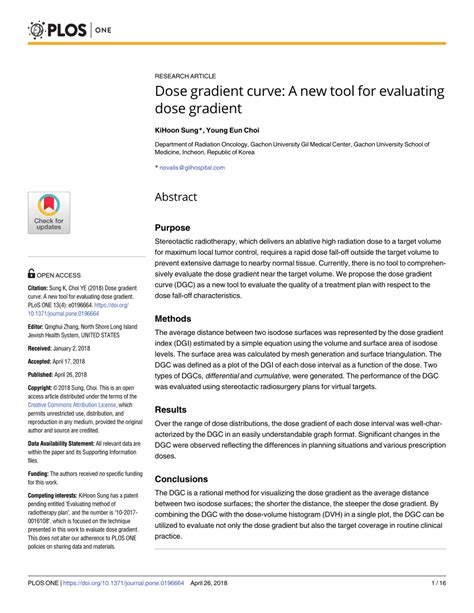 pdf dose gradient curve a new tool for evaluating dose gradient