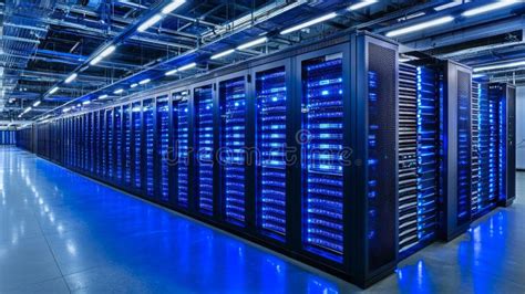 Ensure The Data Center S Interior Is Safe With Lively Blue Lighting And Advanced Technology