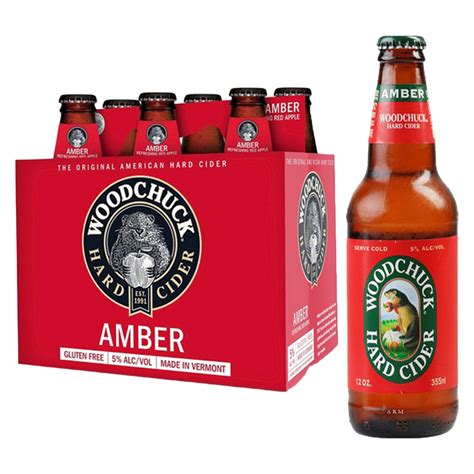 Woodchuck Draft Cider Amber 6pk 12oz Btl 50 Abv Alcohol Fast