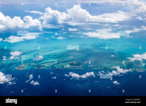 Aerial View Of Caribbean Islands And Beaches Our Way To Turks And Caicos Caribbean Sea Stock