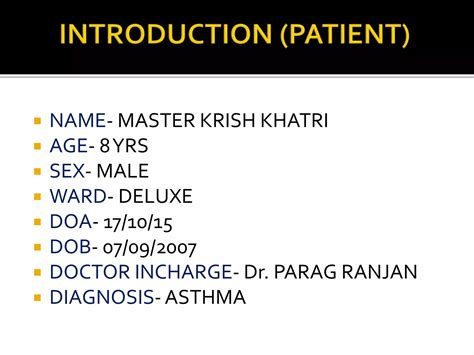 Presentation On Asthma Pptx