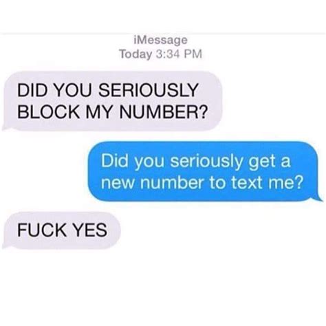 did you seriously block my number r badfaketexts