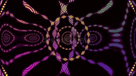 3d Animation Of Various Beautiful Colorful Rotating Circle Lines Stock