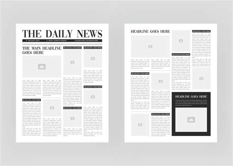 Editable Newspaper Template And The Daily News Layout Template Design