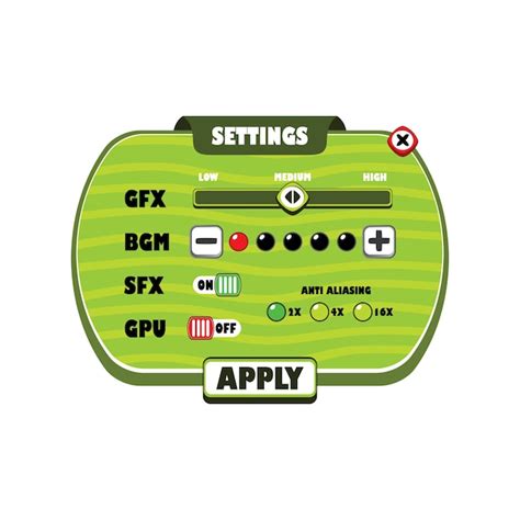 Premium Vector Game Asset Menu Layer