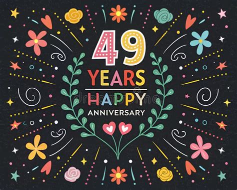 49th Anniversary Celebration Design Stock Illustration Illustration