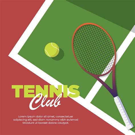 Premium Vector Vector Illustration Of A Minimalist Poster For A Tennis Tournament