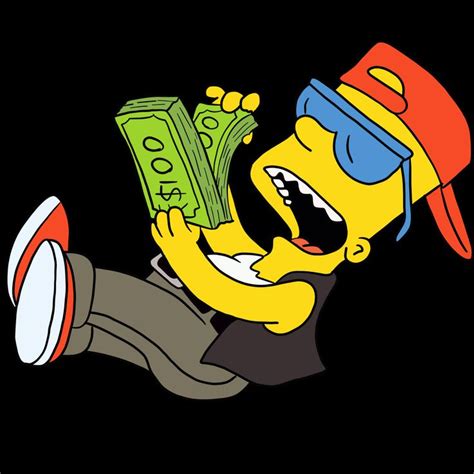 Bart Simpson Counting Cash Simpsons Drawings Bart Simpson Simpson