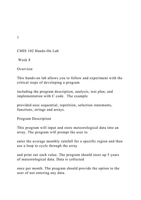 1 Cmis 102 Hands On Lab Week 8 Overview Thdocx