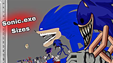 Sonic Exe Sizes Staybells Dc2 Animations Youtube