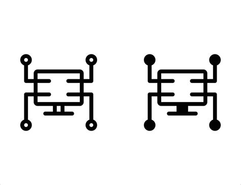 Network Connection Icon Outline Icon And Solid Icon 11496321 Vector