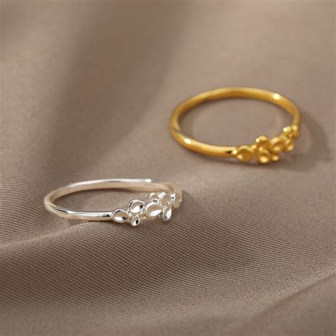Womens Simple Leaf Shape Ring Fashion Rings Gold Ring Designs Gold
