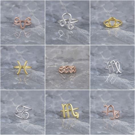 Zodiac Scorpio Rings Astrology Rings Sign 14k Gold Zodiac Rings Custom Zodiac Ring Horoscope