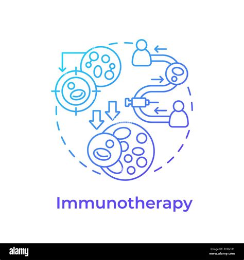 Immunotherapy Blue Gradient Concept Icon Stock Vector Image And Art Alamy