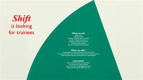 Shift Architecture Urbanism On Linkedin Shiftarchitectureurbanism Jobs Vacature Stagiair