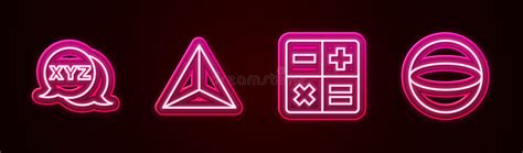 Set Line Xyz Coordinate System Geometric Figure Tetrahedron