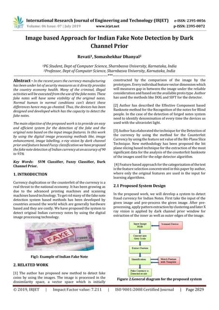 Project On Fake Currency Recognition Using Image Processing Ppt Final