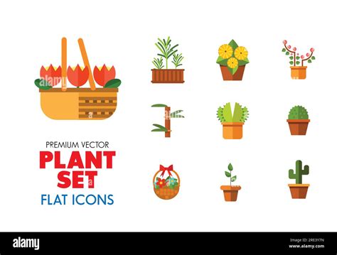 Plant Icon Set Stock Vector Image And Art Alamy