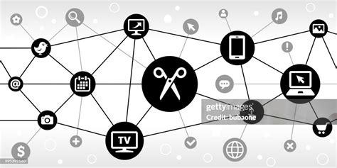 Scissors Internet Communication Technology Triangular Node Pattern
