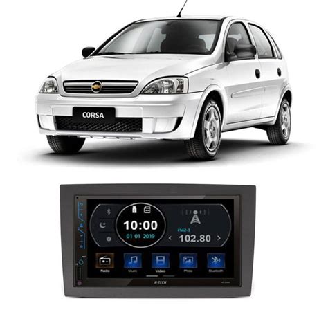 Central Multimídia Chevrolet Corsa 2002 A 2012 7 Polegadas Espelhamento Android Ios Bt Usb Sd Fm