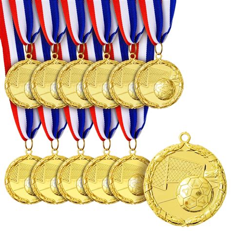 Juvale 12 Pack Soccer Award Medals For Adults Team Participation