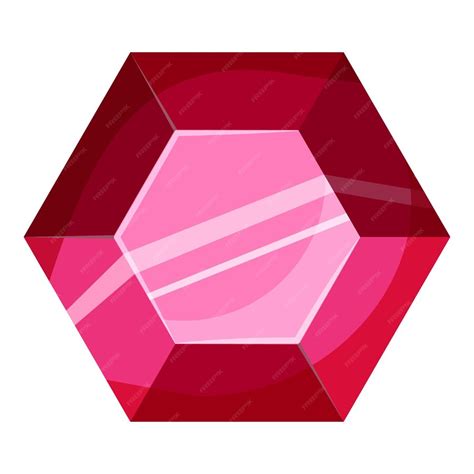 Premium Vector Hexagonal Ruby Icon Cartoon Illustration Of Hexagonal Ruby Vector Icon For Web