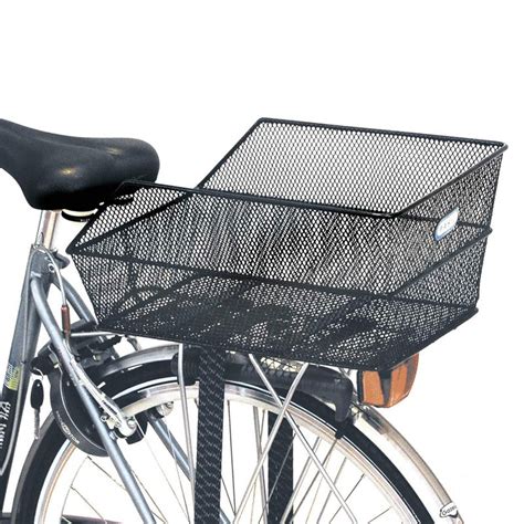 Bas11116 Basil Cento Rear Bag Basket Steel Mesh Fixed Mounting Black