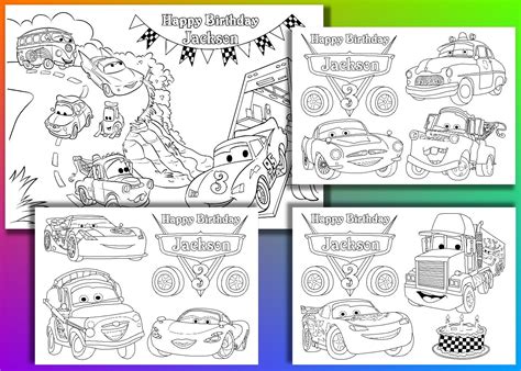 Car Happy Birthday Coloring Page