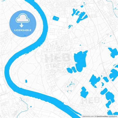 Monheim Am Rhein Germany Pdf Vector Map With Water In Focus Hebstreits