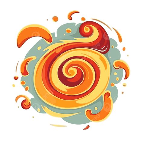 Swirl Clipart Colorful Swirl Swirl In Yellow And Orange Cartoon Vector
