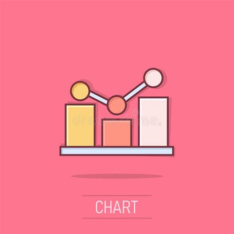 Growing Bar Graph Icon In Comic Style Increase Arrow Cartoon Vector