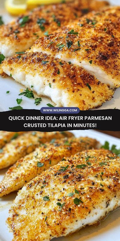 Quick Dinner Idea Air Fryer Parmesan Crusted Tilapia In Minutes