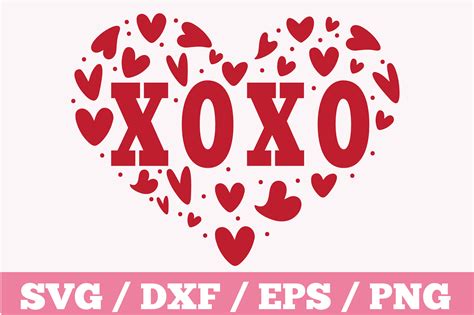 Xoxo Heart Svg Png Valentines Day Svg Graphic By Momenulhossian577 · Creative Fabrica