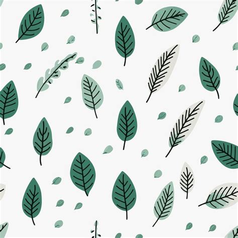 Leaf Seamless Pattern Vector Premium Vector
