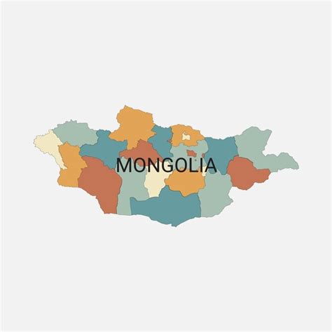 Premium Vector Mongolia Vector Map With Administrative Divisions