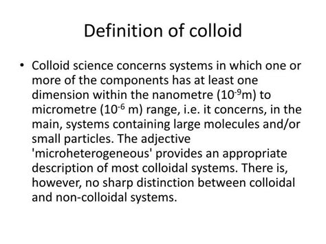 Ppt Introduction To Colloid And Surface Chemistry Powerpoint