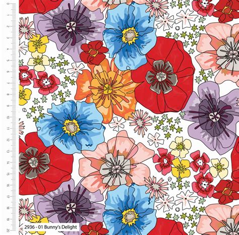 The Crafty Lass Field Of Memories Organic Cotton Fat Quarters Pack Of
