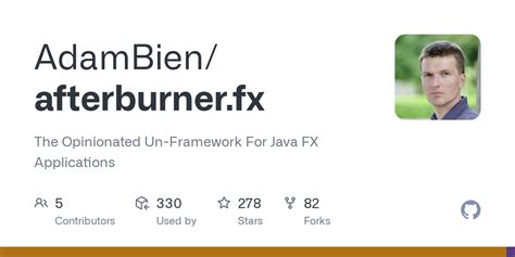 Github Adambienafterburnerfx The Opinionated Un Framework For Java Fx Applications